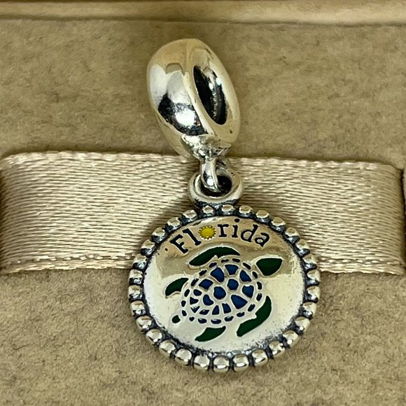 Pandora | Jewelry | Pandora Florida Turtle Dangle Charm Travel Pendant ...